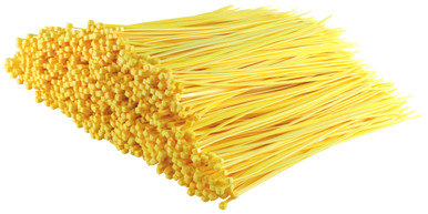 1000 Yellow Nylon Cable Ties, Self-locking Zip Ties, All Size Tie Wraps ...