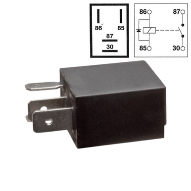 12V 40A 4-Pin Micro Relay with Diode - GTSE