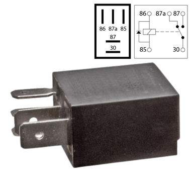24V 20A 5-Pin Micro Relay with Diode - GTSE