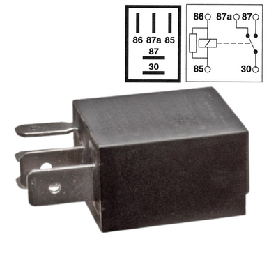 12V 40A 5-Pin Micro Relay with Resistor - GTSE