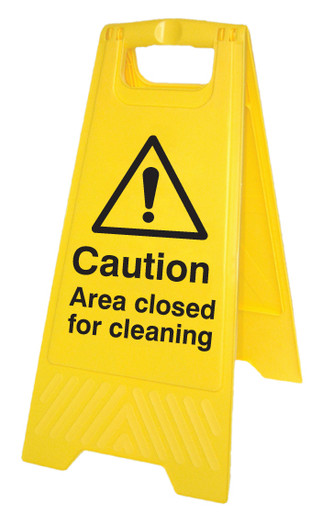 Caution Area Closed For Cleaning (Free-Standing Floor Sign) - Safety ...