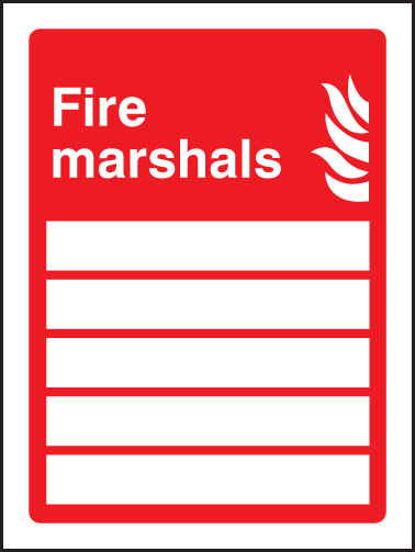 Fire Marshals (Space For 5 People) - Safety Sign - GTSE UK