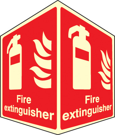 Fire Extinguisher - Projecting Sign Photoluminescent - Safety Sign ...