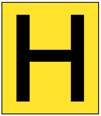 Hydrant Marker Rigid Plastic 178 x 203mm - Safety Sign - GTSE UK