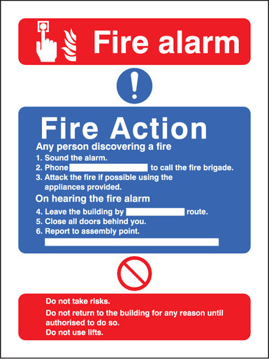 Fire Action/Call Point Type 1 - Safety Sign - GTSE UK