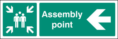 Assembly Point Left - Safety Sign - GTSE UK