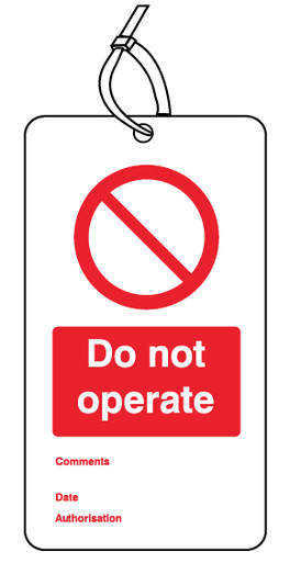 Do Not Operate Double Sided Safety Tags (Pack Of 10) - GTSE UK
