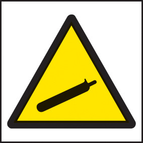 Compressed Gas Symbol - Safety Sign - GTSE UK