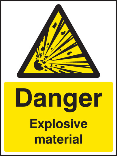Danger Explosive Material - Safety Sign - GTSE UK