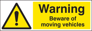 Warning Beware Of Moving Vehicles - Safety Sign - GTSE UK