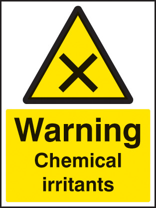 Warning Chemical Irritants - Safety Sign - GTSE UK