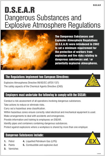 DSEAR Poster (Dangerous Substances & Explosive) - Safety Sign - GTSE UK