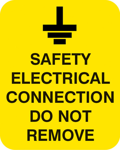Safety Electrical Connection Do Not Remove Sheet Of 25 Labels 40X50mm ...