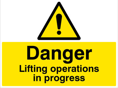 Danger Lifting Operations In Progress - Safety Sign - GTSE UK