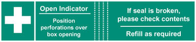 First Aid Box Tamper Labels (82X23mm On Roll Of 50) - GTSE UK