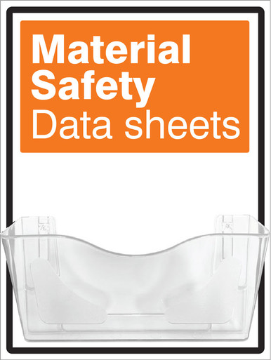 MSDS Document Holder On 10mm Foam PVC 440 x 600mm - Safety Sign - GTSE UK