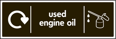 Wrap Recycling Sign - Used Engine Oil - Safety Sign - GTSE UK