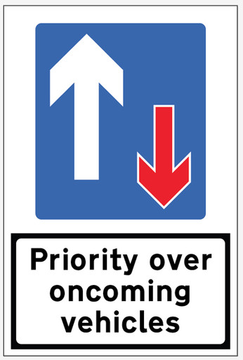 Priority Over Oncoming Traffic Reflective Fold Up Sign 900X600mm ...