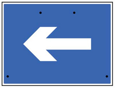 One Way Arrow Only, 600X450mm Re-Flex Sign (3mm Reflective ...