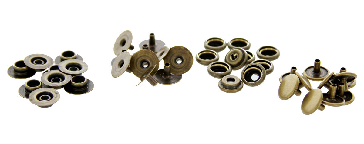 Line 20 Snaps - Brass Color 10/pack - Conchos