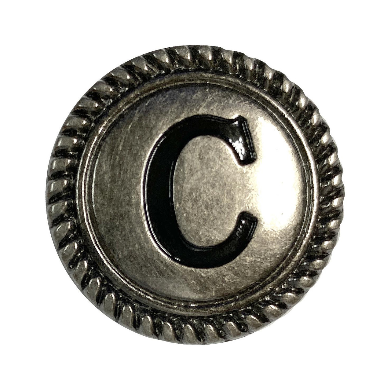 TR2575 ANR 1-1/8" Antique Silver Letter Initial Alphabet Conchos Screw ...
