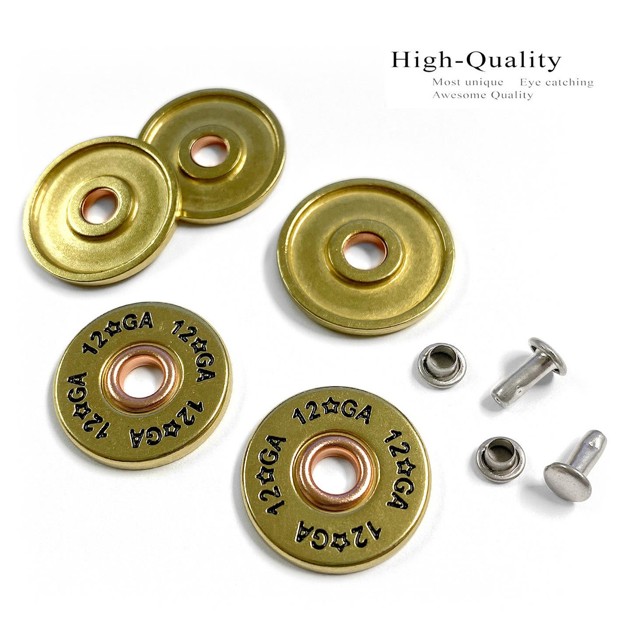 FA6201 Concho 12 Shotgun Shell Concho 7/8" (Rivet Back) - Conchos