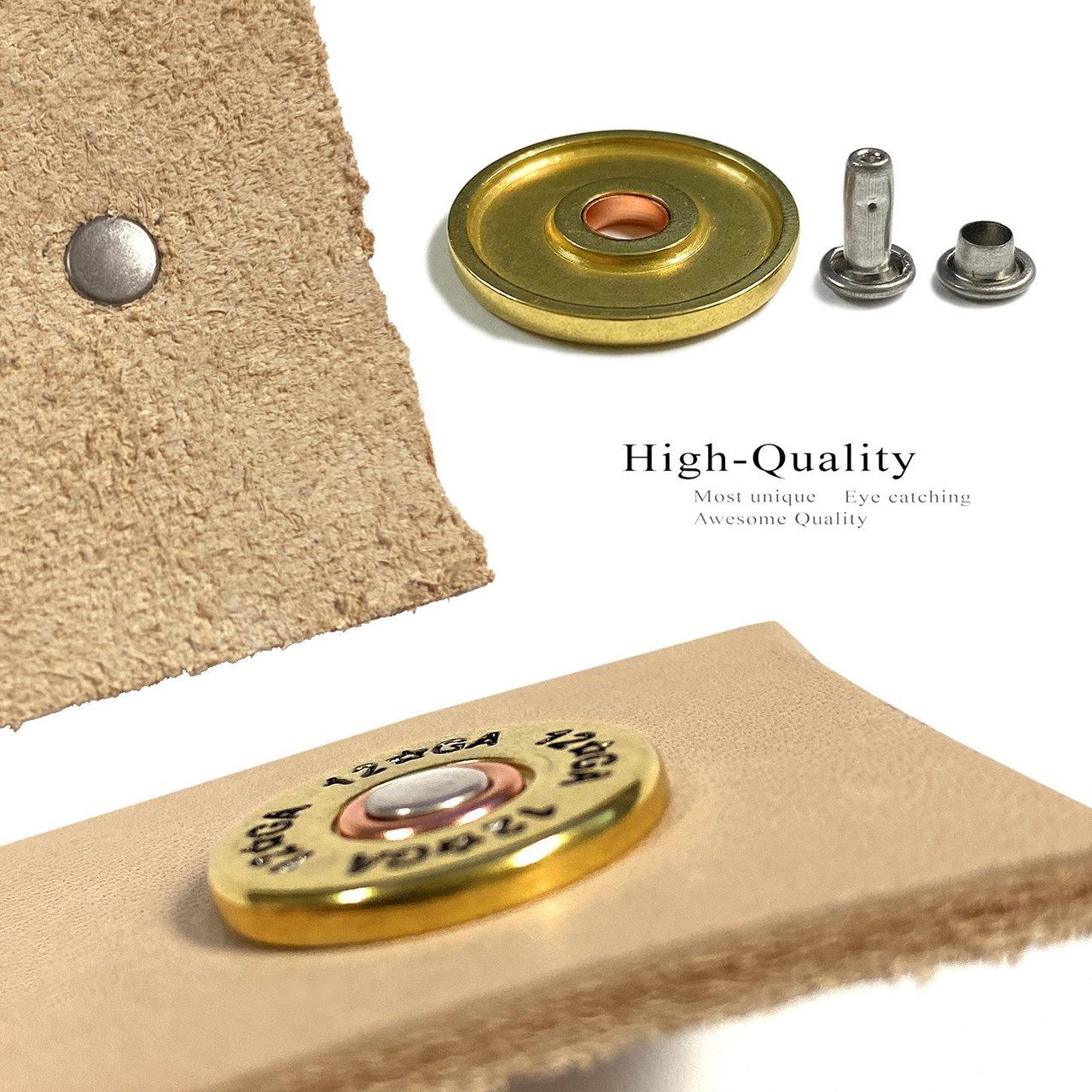 FA6201 Concho 12 Shotgun Shell Concho 7/8" (Rivet Back) - Conchos