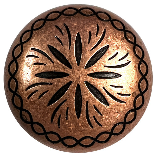 BS9162F-1 COP 1" Copper Berry Flat Back Concho - Conchos