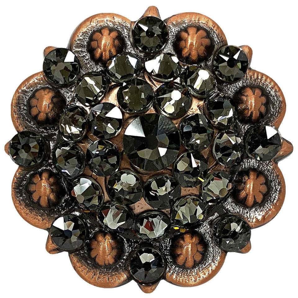 Black Diamond Copper Berry Rhinestone Crystal Concho Designed and ...