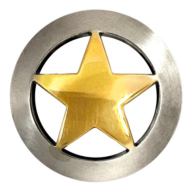 BS9124 SRTPGP 1-1/8" Antique Gold Western Ranger Star Concho Screwback ...