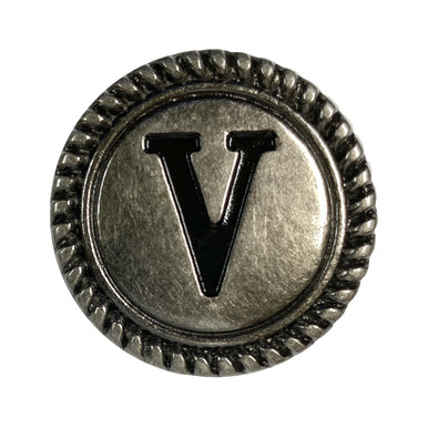 TR2575 ANR 1-1/8" Antique Silver Letter Initial Alphabet Conchos Screw ...