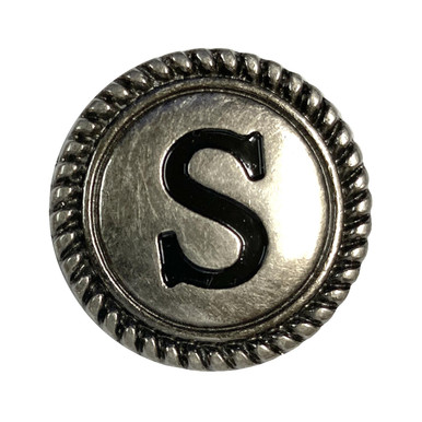 TR2575 ANR 1-1/8" Antique Silver Letter Initial Alphabet Conchos Screw ...