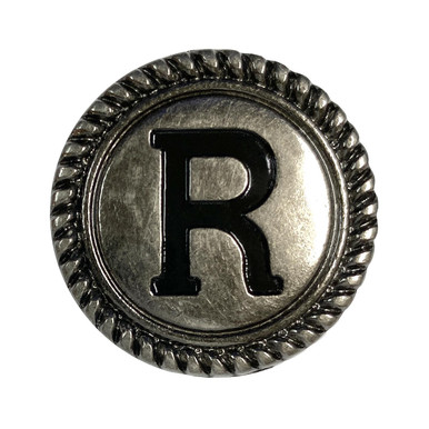 TR2575 ANR 1-1/8" Antique Silver Letter Initial Alphabet Conchos Screw ...