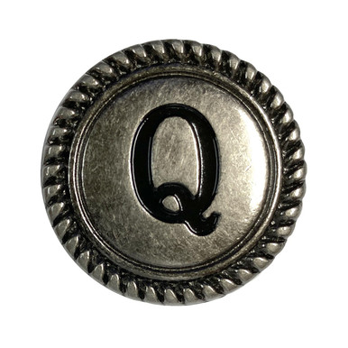 TR2575 ANR 1-1/8" Antique Silver Letter Initial Alphabet Conchos Screw ...