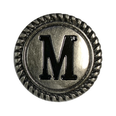 TR2575 ANR 1-1/8" Antique Silver Letter Initial Alphabet Conchos Screw ...