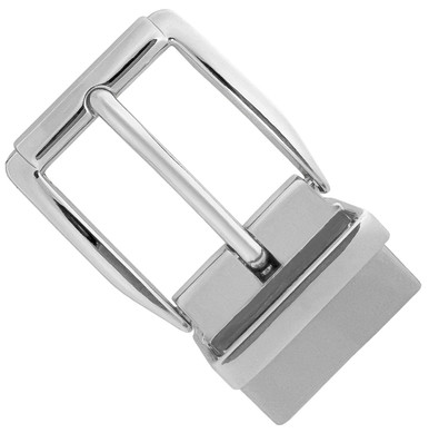 4010R-NP Simple Classic Polished Reversible Belt Buckle Clamp Style ...