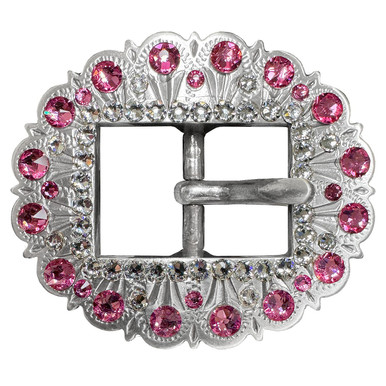 Rhinestone Antique Silver Bridle Headstall Center Bar Buckle Fits 3/4 ...