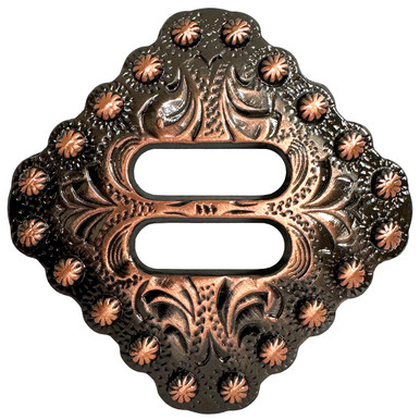 BS9154-3 COPPER 1-1/2" Copper Western Floral Engraved Berry Swirl ...