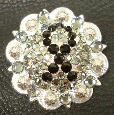 CRYSTAL-JET Ribbon Sign Rhinestone Concho - Conchos