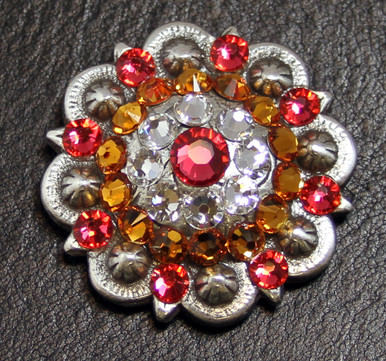 INDIAN-PINK-CRYSTAL-TOPAZ Rhinestone Concho - Conchos