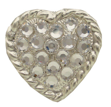 Rhinestone Crystal Heart Concho-CRYSTAL - Conchos