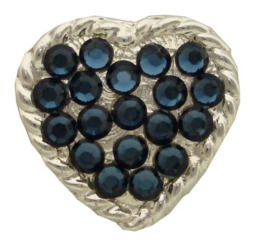 Montana - Rhinestone Crystal Heart Concho - Conchos
