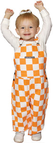Tennessee Volunteer Orange & White Checkered Game Bib Overalls