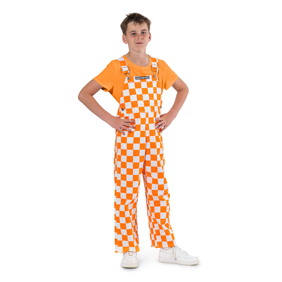 Tennessee Volunteer Orange & White Checkered Game Bib Overalls