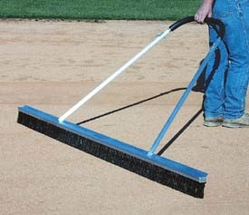 7' Wide Professional Drag Broom with Leveling Edge - Oaks Batter Up Texas