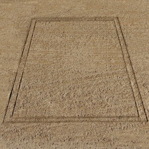 3' X 6' Foldable Batter's Box Template - Oaks Batter Up Texas