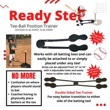 Ready SteP Tee Ball Position Trainer {Single Side) - Oaks Batter Up Texas
