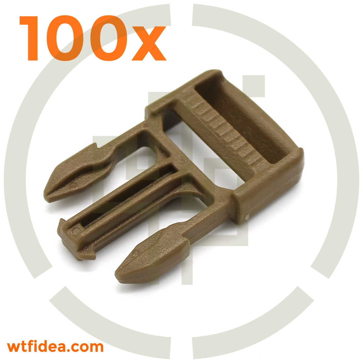 100 Pack ITW Nexus 810-1058-5679 1" GTSR Ladderloc latch coyote brown