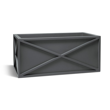 Xander Planter- Rectangular Fiberglass Planter -Choose Width Length and 9 Finishes