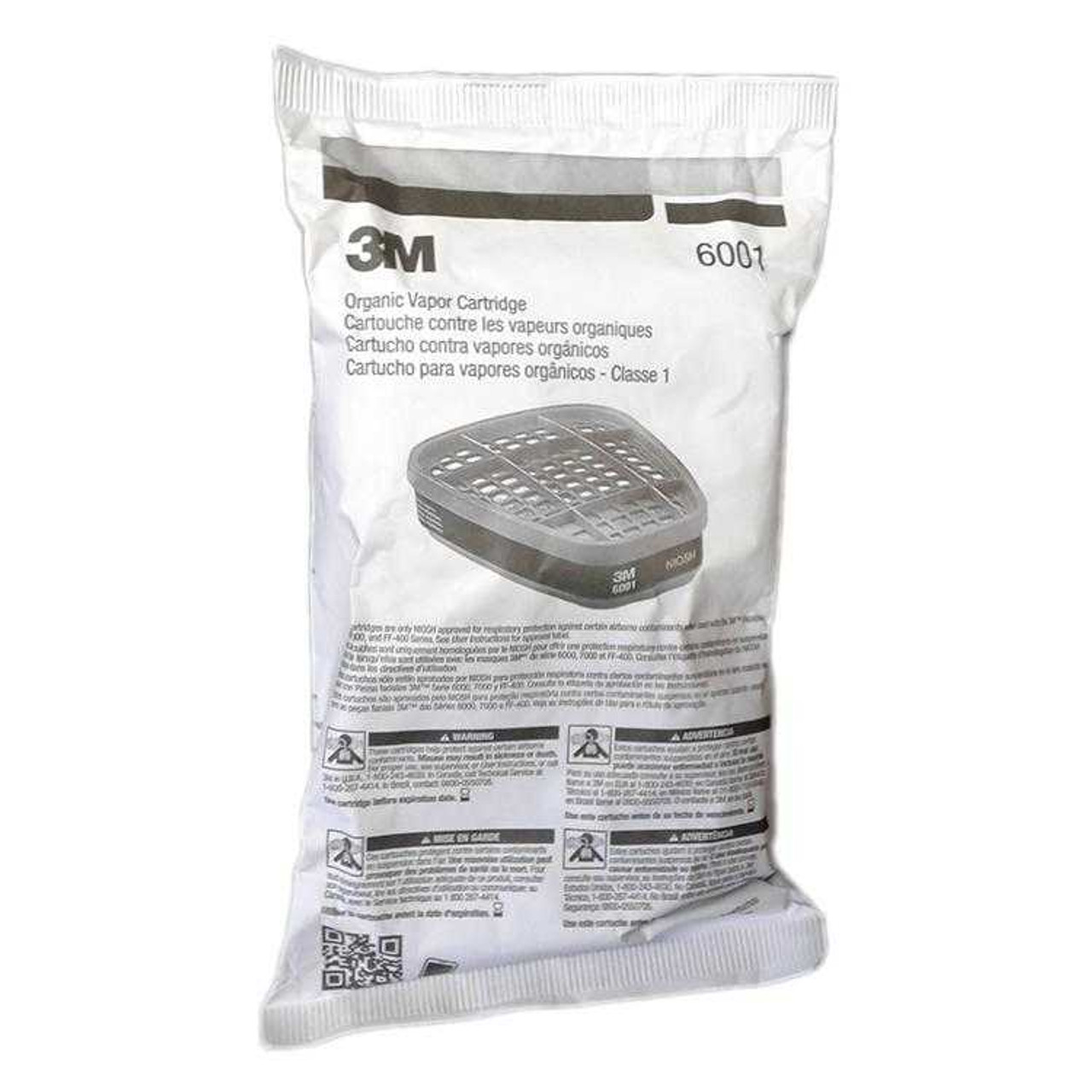3M Organic Vapors Filter Cartridge 6001 One Pair 07046